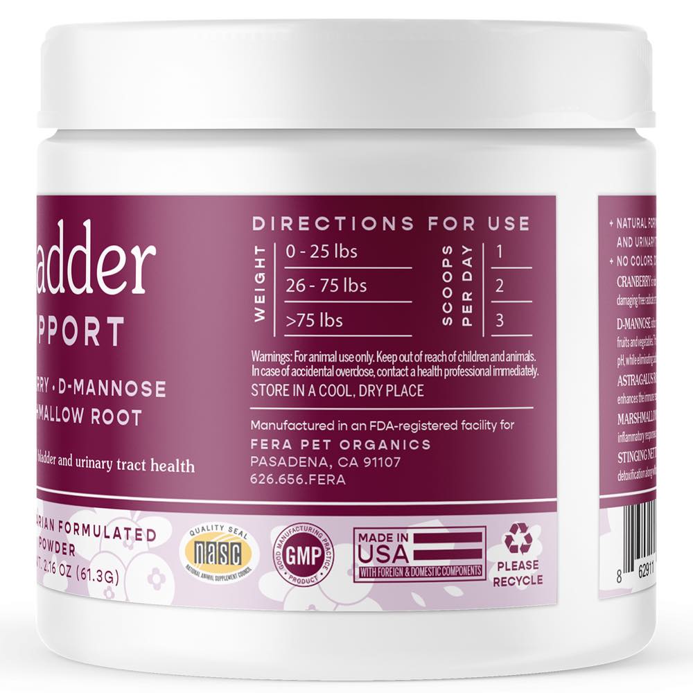 Fera Pets Bladder Support Supplement Powder For Cats & Dogs 2.16oz ...