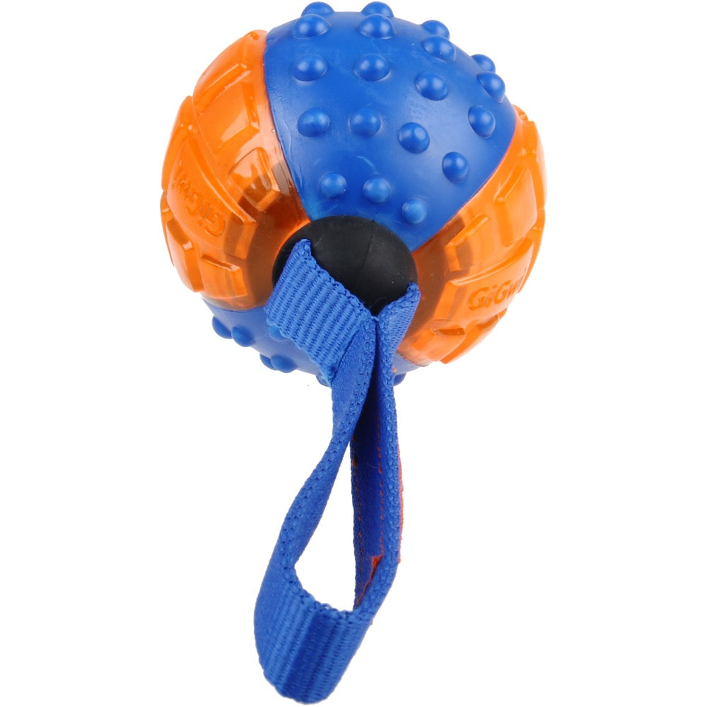 GiGwi Push To Mute Ball Dog Toy (Blue/Orange) | Kohepets