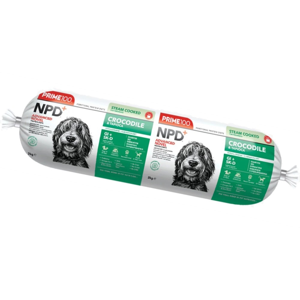 Prime100 Sk-D200 Crocodile & Tapioca Grain Free Cooked Roll Dog Food ...
