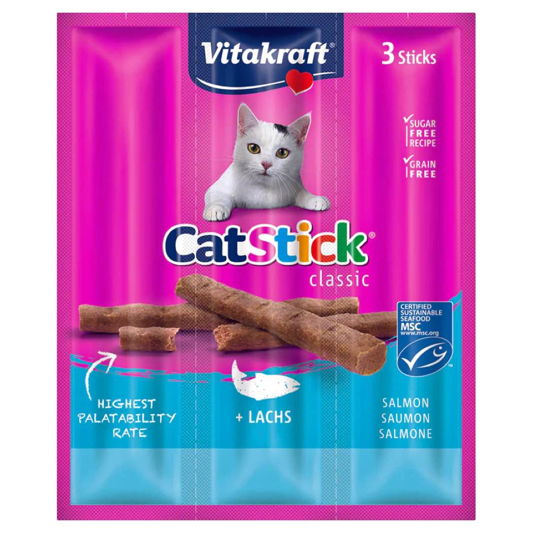 Vitakraft Cat Stick Salmon Cat Treats (3 sticks) | Kohepets