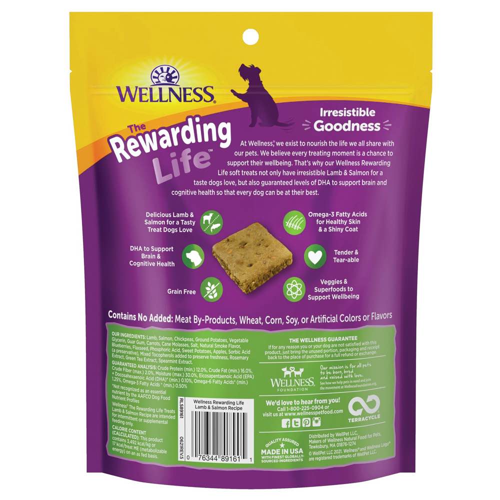 Wellness Soft WellBites Lamb & Salmon Recipe Dog Treats 6oz | Kohepets