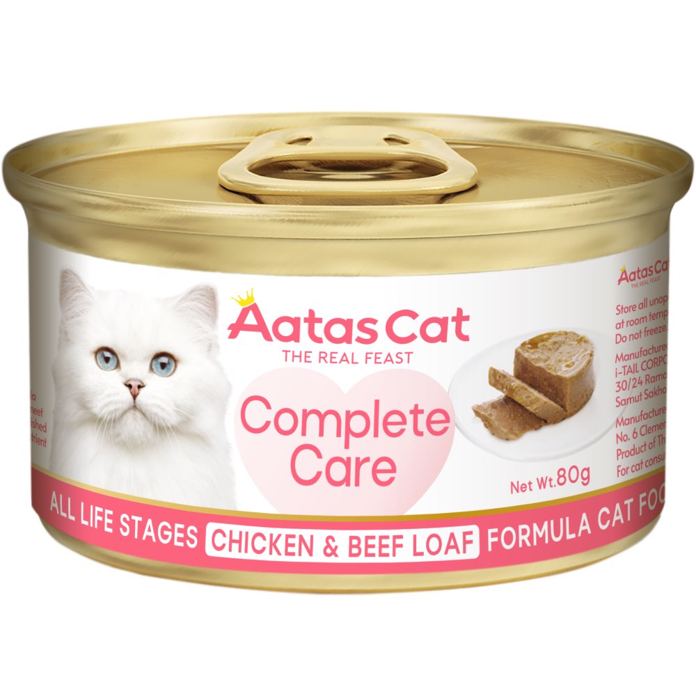 Aatas Cat Complete Care Chicken & Beef Loaf Canned Cat Food | Kohepets