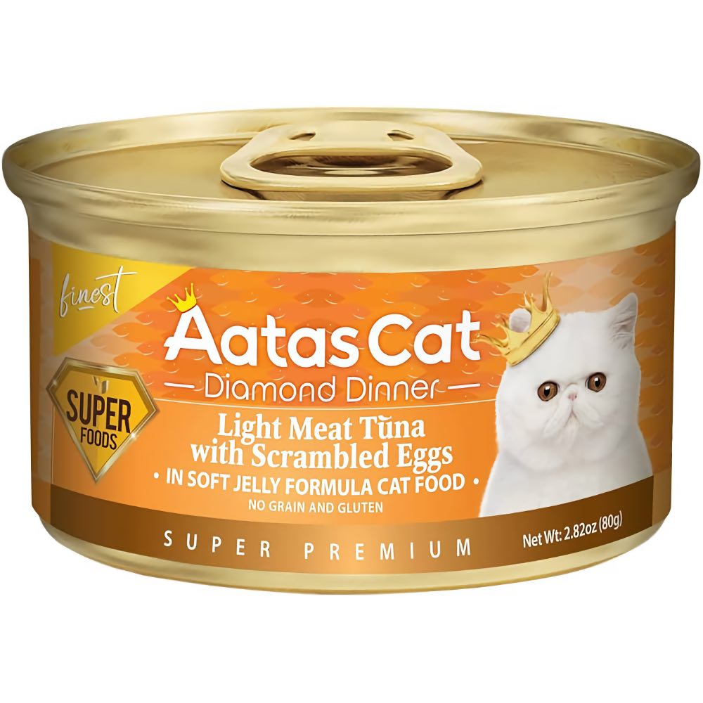 Aatas Cat Finest Diamond Dinner Tuna with Scrambled Eggs in Soft Jelly ...