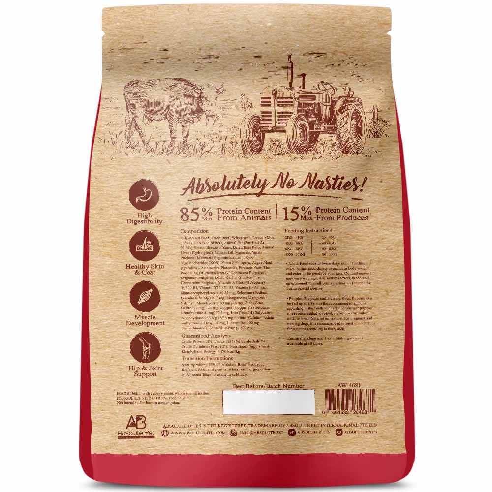 Absolute Bites Wild Age Beef & Potato Dry Dog Food | Kohepets