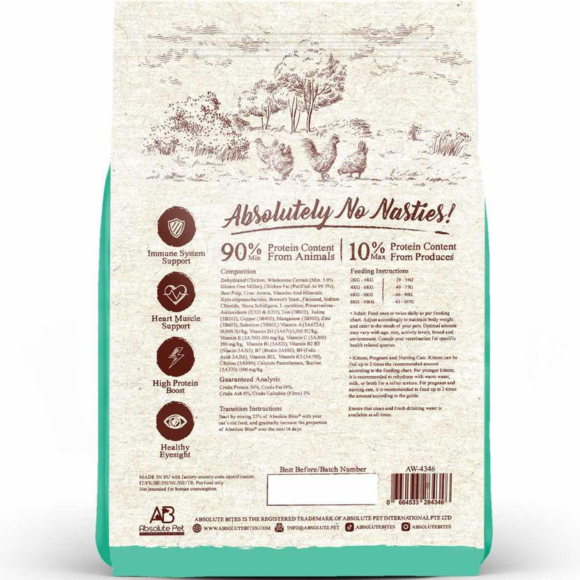 Absolute Bites Wild Age Chicken Dry Cat Food | Kohepets