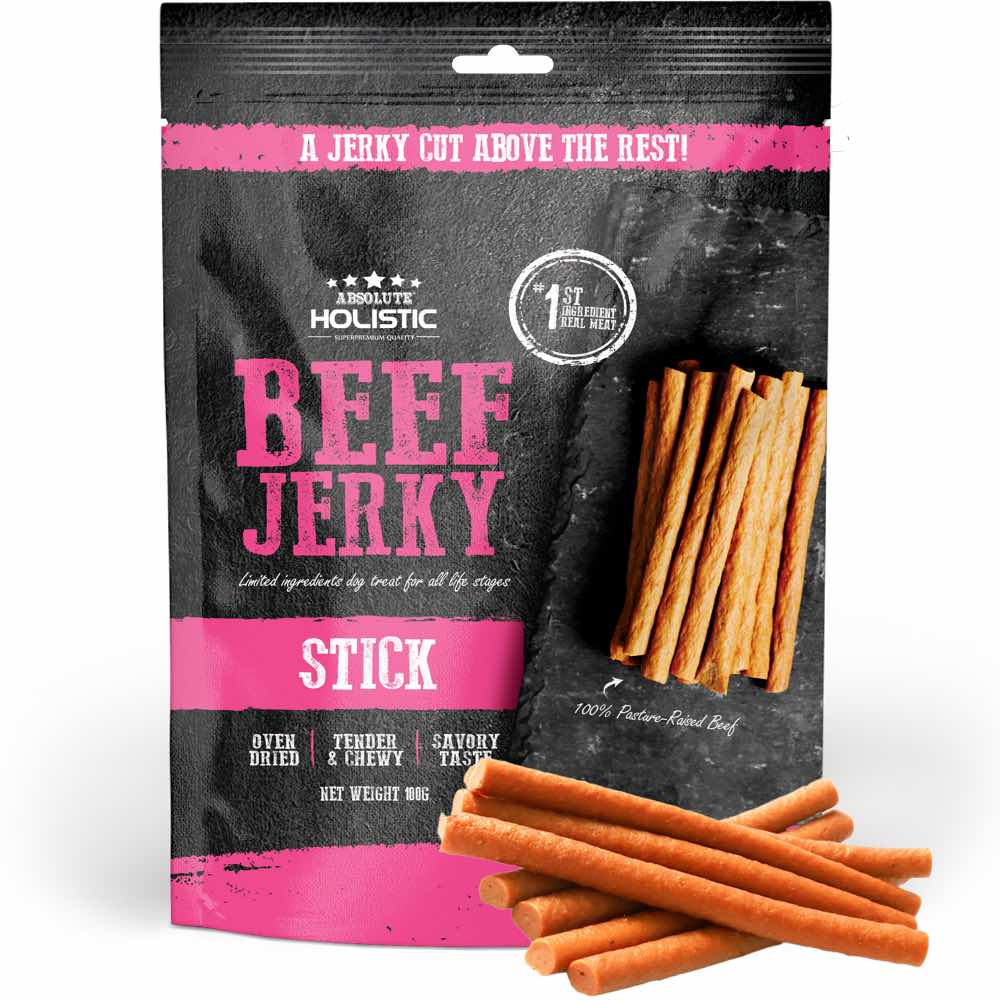 Absolute Holistic Beef Jerky Stick Dog Treats 100g | Kohepets