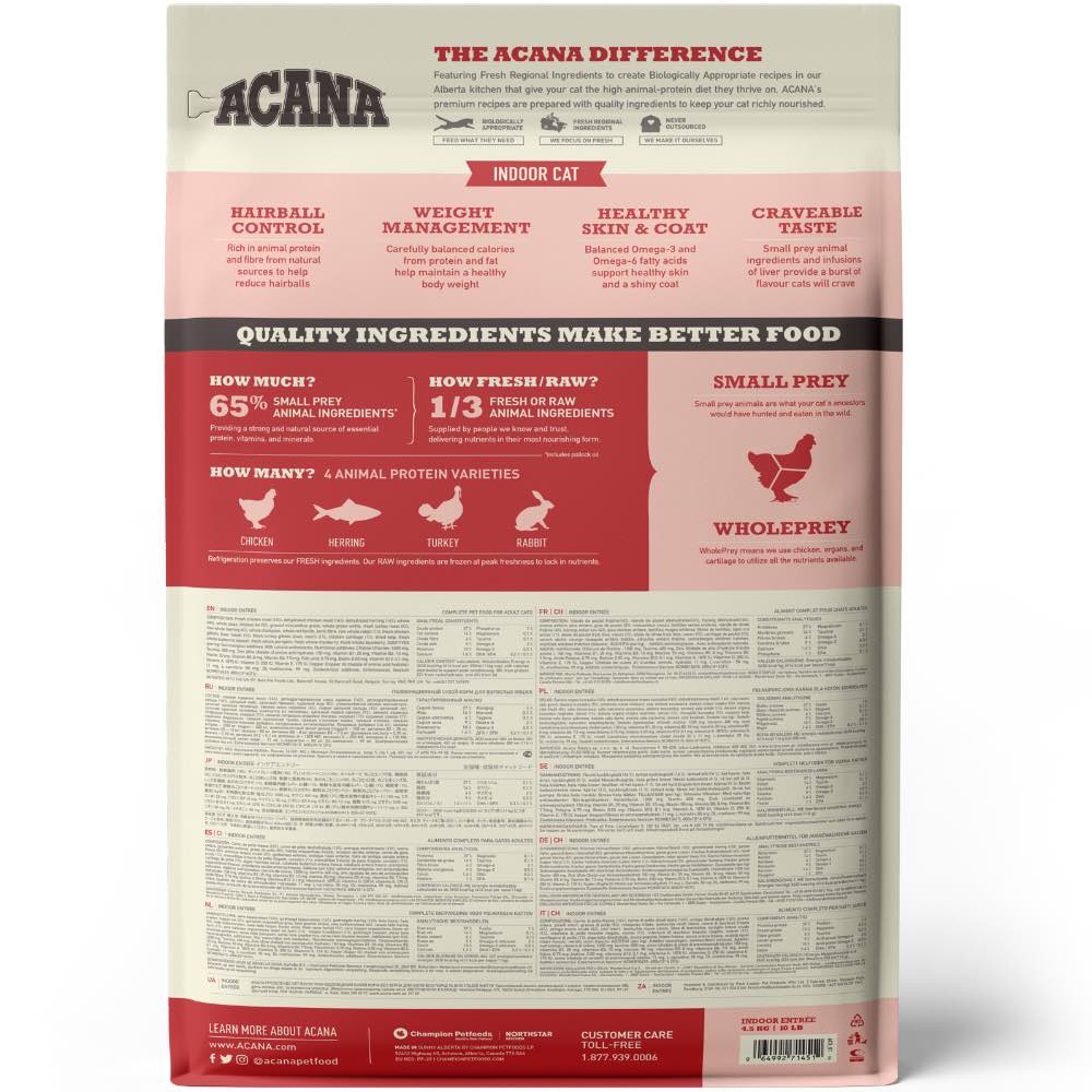 ACANA Freeze-Dried Coated Indoor Entree Grain-Free Dry Cat Food | Kohepets