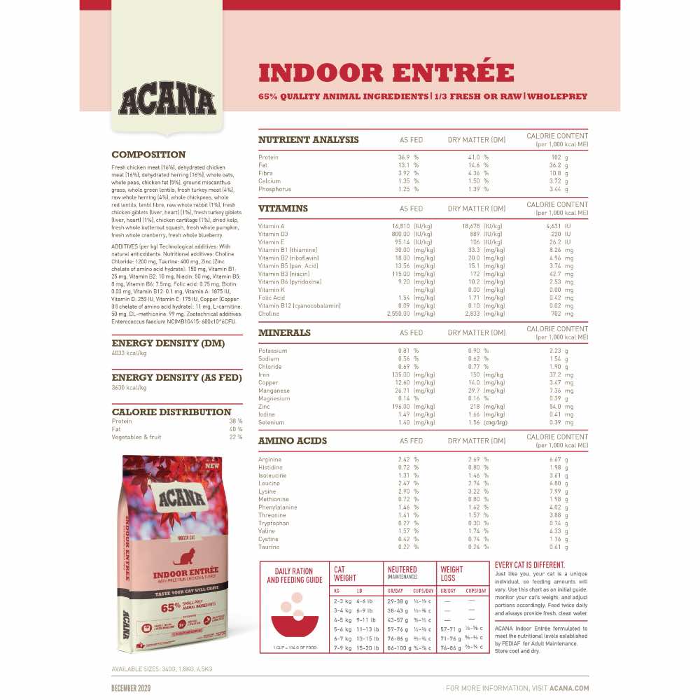 ACANA Freeze-Dried Coated Indoor Entree Grain-Free Dry Cat Food | Kohepets