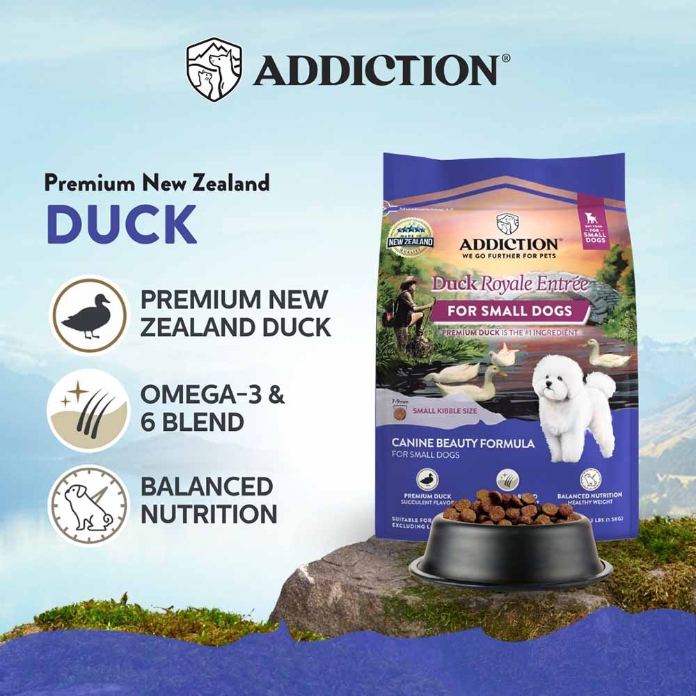 Addiction Duck Royale Entree Grain-Free Small Breed Dry Dog Food 1.5kg ...