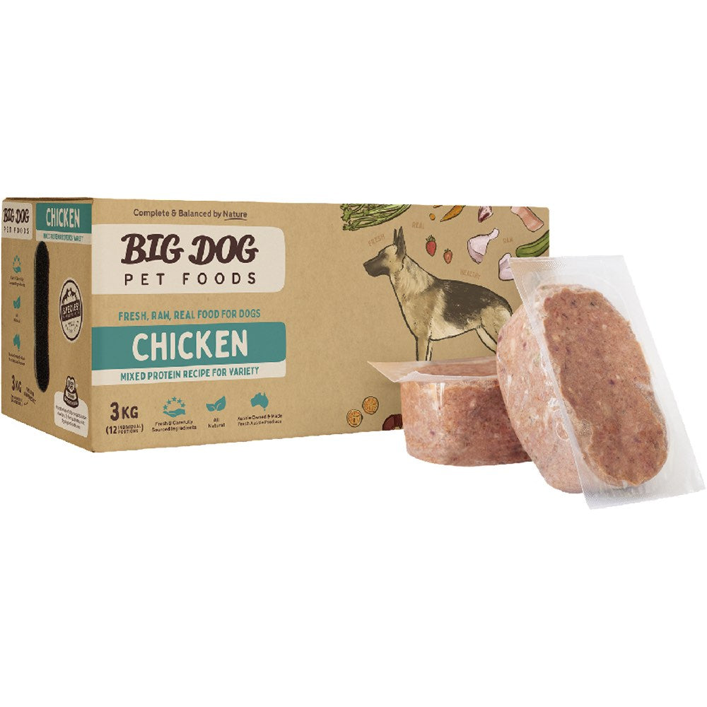 Big Dog BARF Chicken Grain-Free Frozen Raw Dog Food 3kg | Kohepets