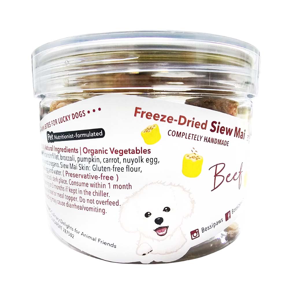 BossiPaws Dim Sum Siew Mai Beef Grain-Free Freeze-Dried Dog Treats ...