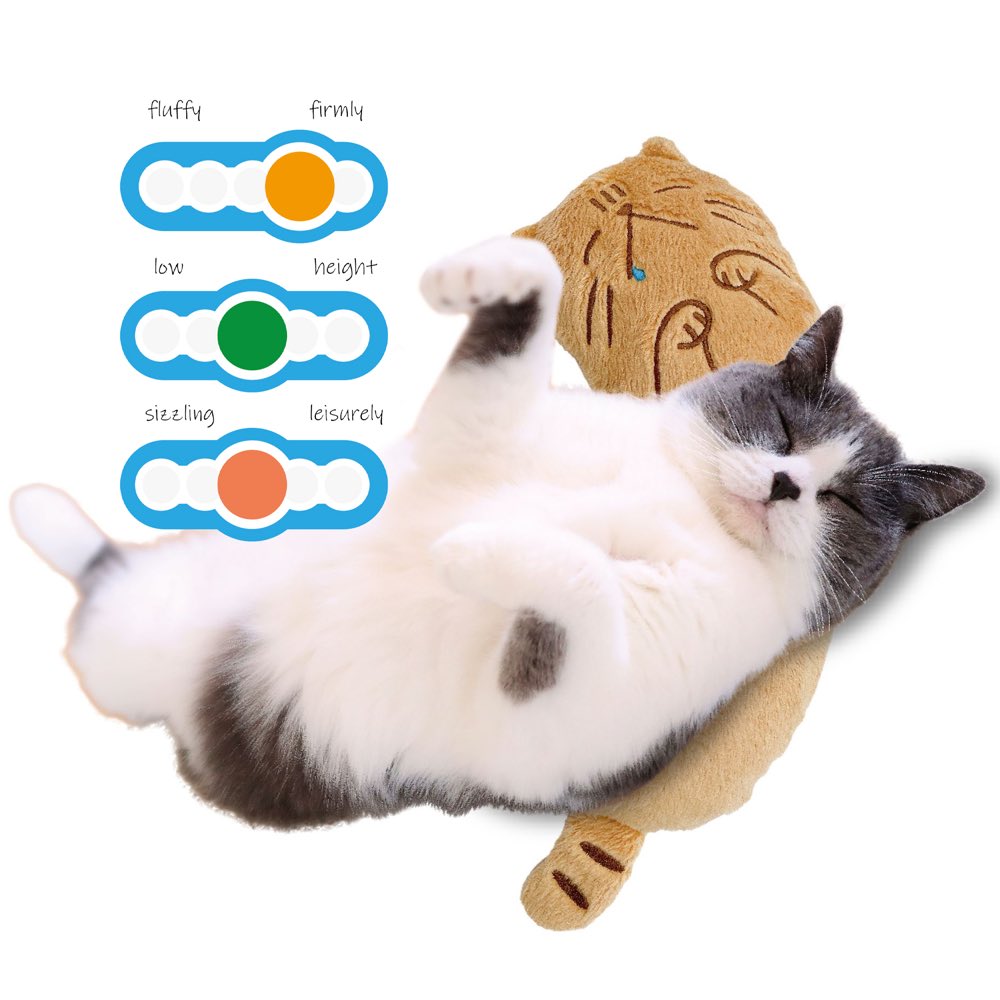 CattyMan Comfortable Cat Pillow (Drooling Brown Cat) | Kohepets