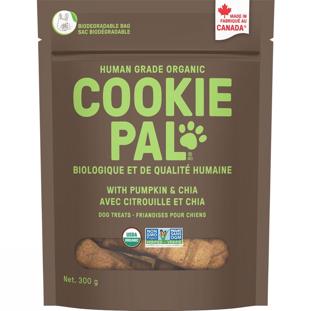 CookiePal Human Grade Organic Pumpkin & Chia Dog Treats 300g | Kohepets