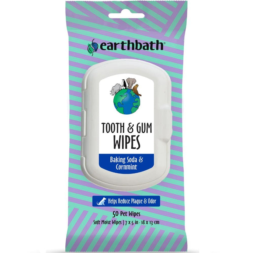 EarthBath Tooth & Gum Dental Wipes 25ct | Kohepets