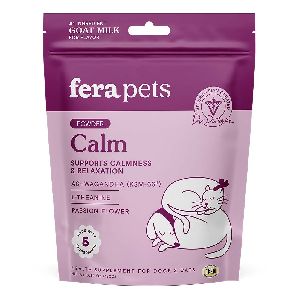 Fera Pets Calm Goat Milk Supplement Powder For Cats & Dogs 6.34oz ...