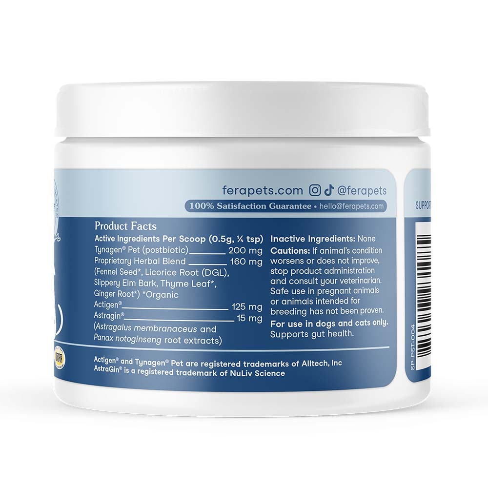 Fera Pets Organic Postbiotics Plus Supplement Powder For Cats & Dogs 2 ...