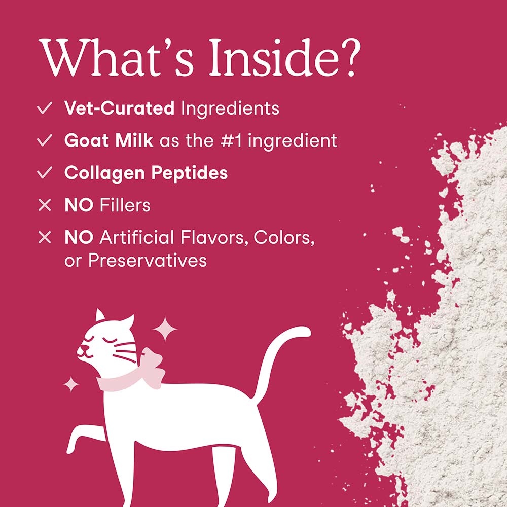 Fera Pets Skin & Coat Goat Milk Supplement Powder For Cats & Dogs 6.34 ...
