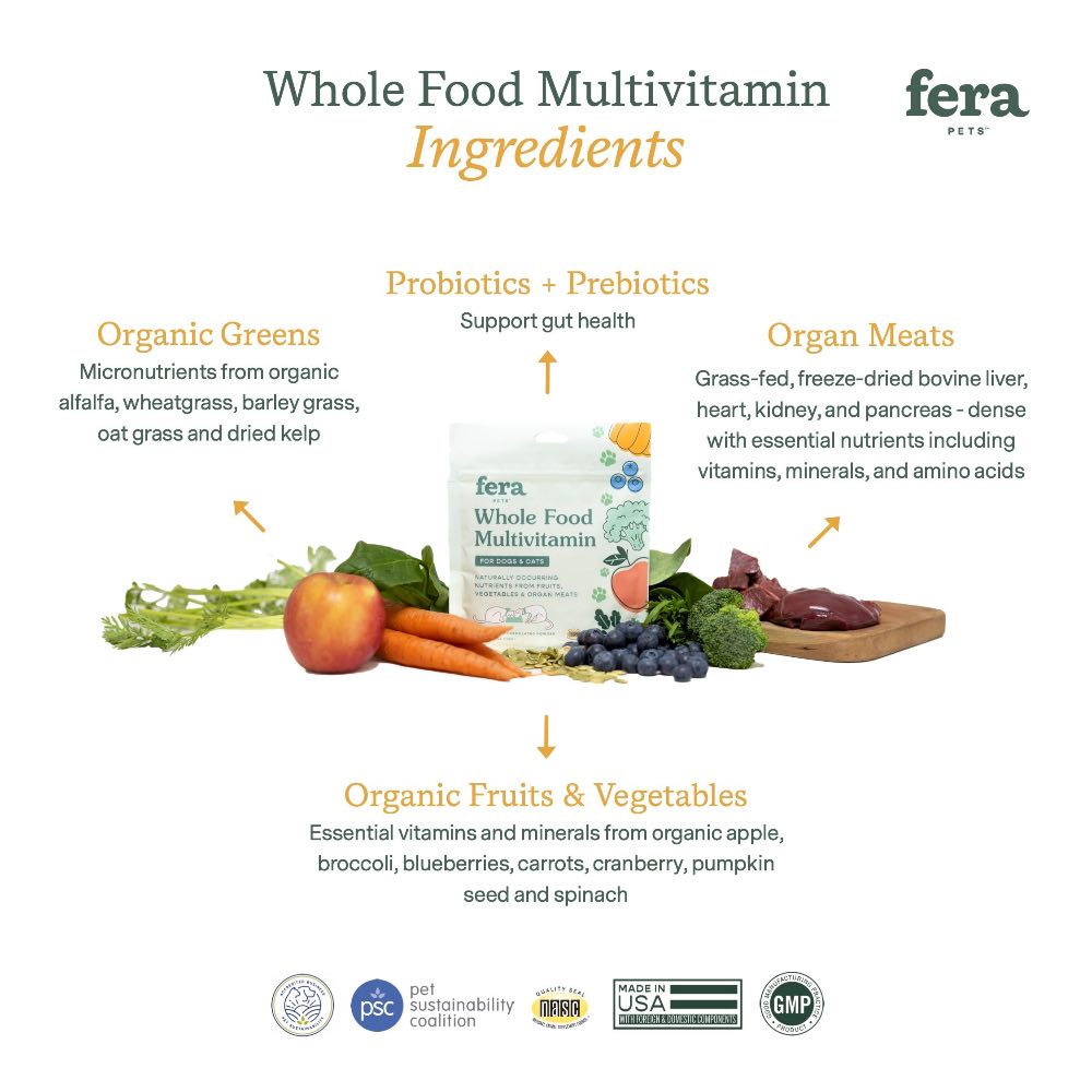 Fera Pets Collagen Plus Supplement Powder For Cats & Dogs | Kohepets