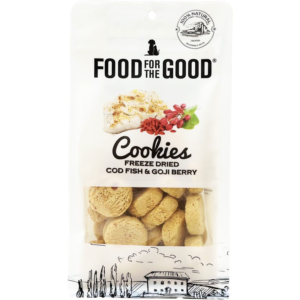 Food For The Good Cod Fish & Goji Berry Cookies Freeze-Dried Treats For ...