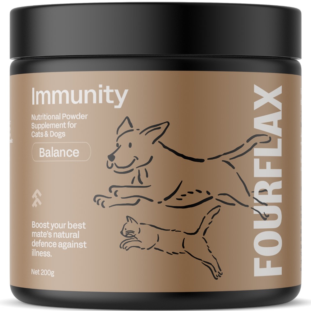 Fourflax Immunity Nutritional Powder Supplement For Cats & Dogs | Kohepets
