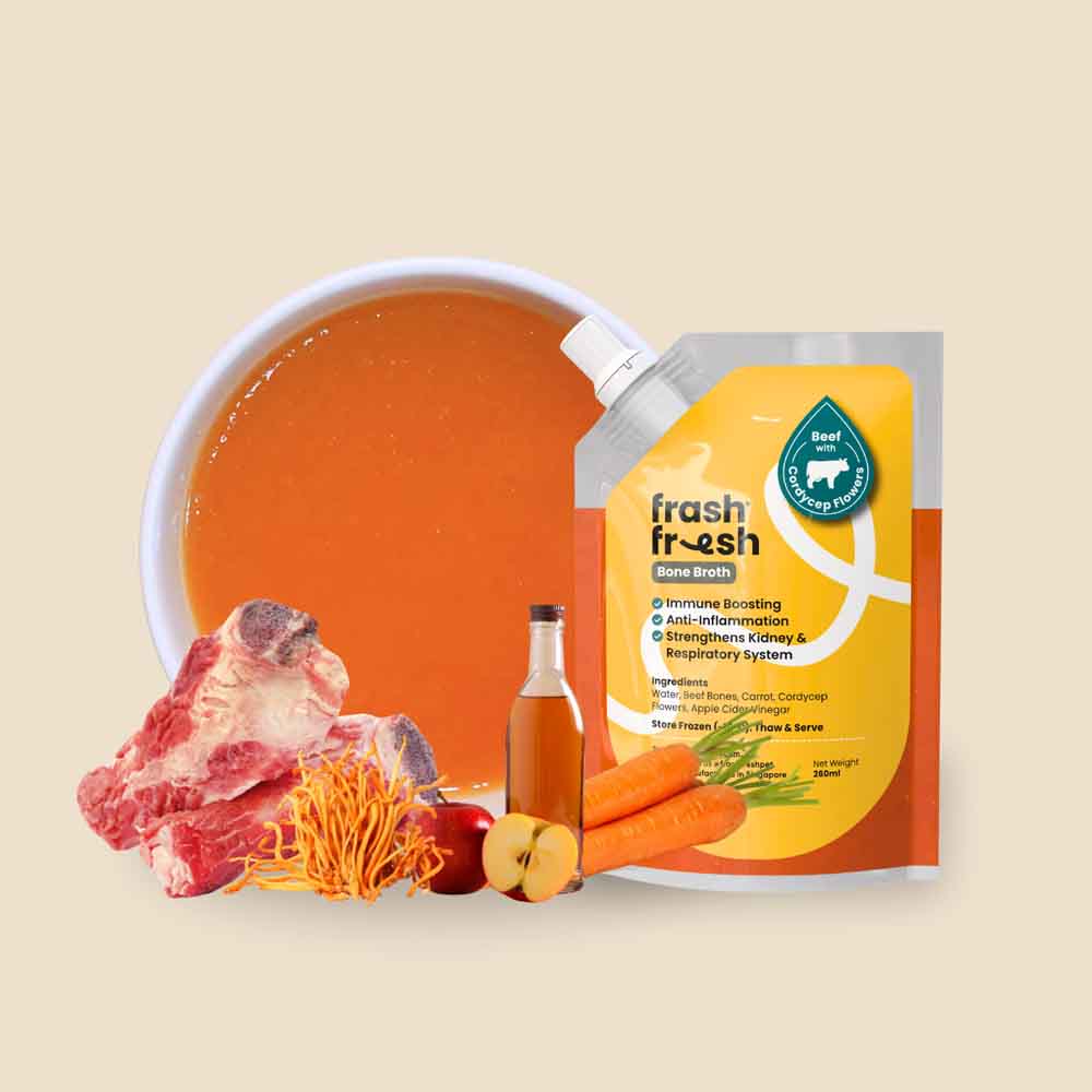 frashfresh Health Beef with Cordyceps Flowers Frozen Bone Broth For Do ...