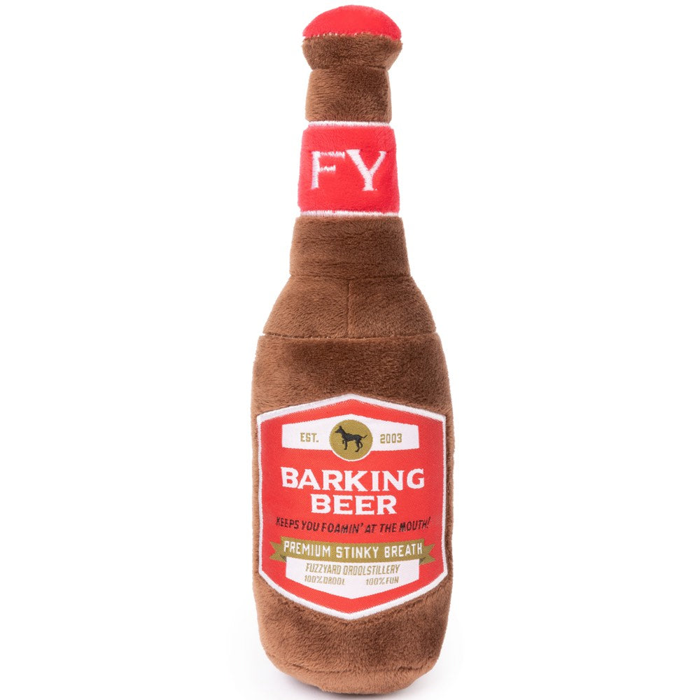 FuzzYard Barking Beer Plush Dog Toy | Kohepets