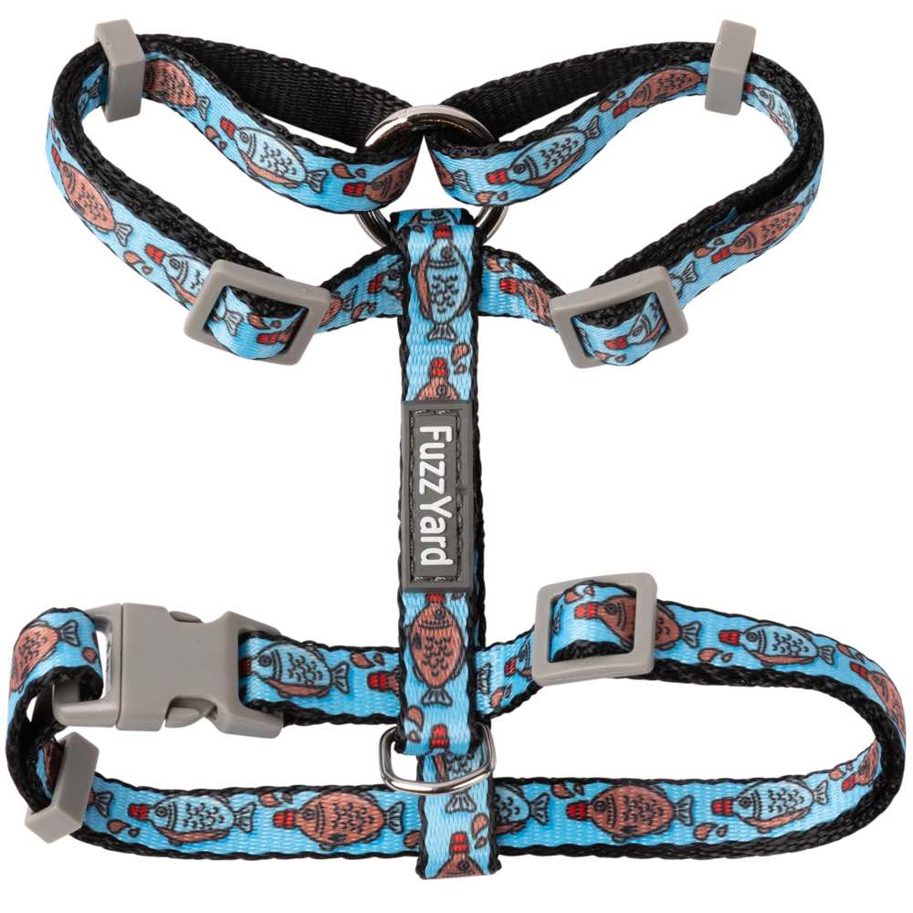 FuzzYard Cat Harness & Leash Walking Set (Soy Sauce Fish) | Kohepets