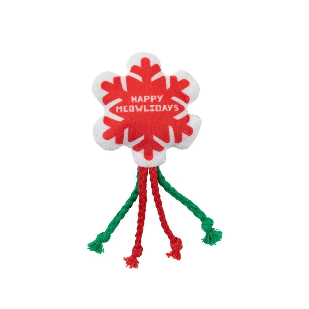 FuzzYard Christmas Happy Meowlidays Snowflake Cat Toy | Kohepets