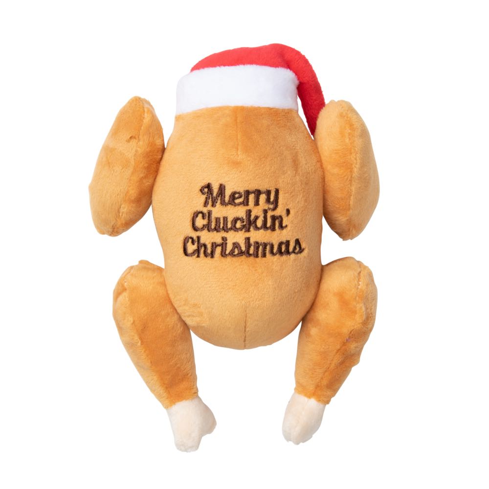 FuzzYard Christmas Merry Cluckin' Christmas Plush Dog Toy | Kohepets