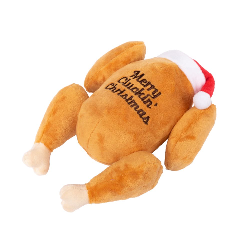 FuzzYard Christmas Merry Cluckin' Christmas Plush Dog Toy | Kohepets