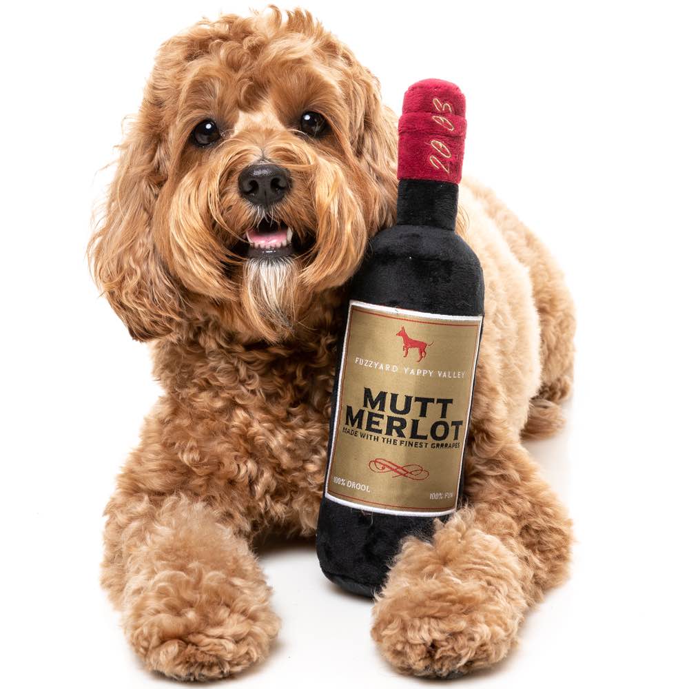 FuzzYard Mutt Merlot Plush Dog Toy | Kohepets