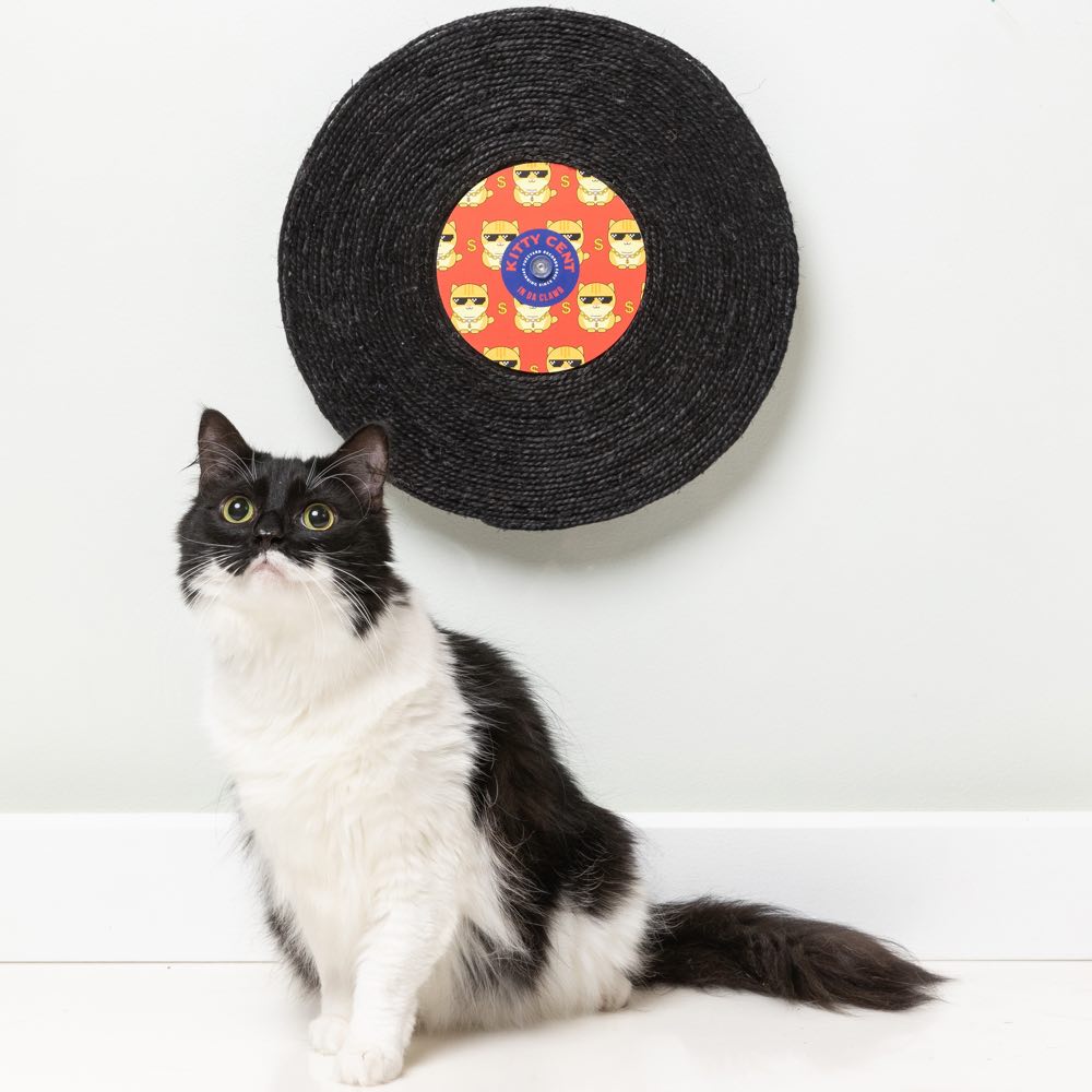 FuzzYard Record Cat Scratcher (Kitty Cent) | Kohepets