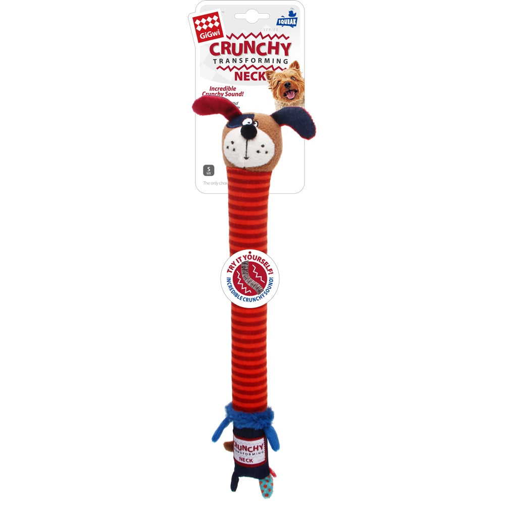 GiGwi Plush Friendz Crunchy Neck Dog Toy (Dog) | Kohepets