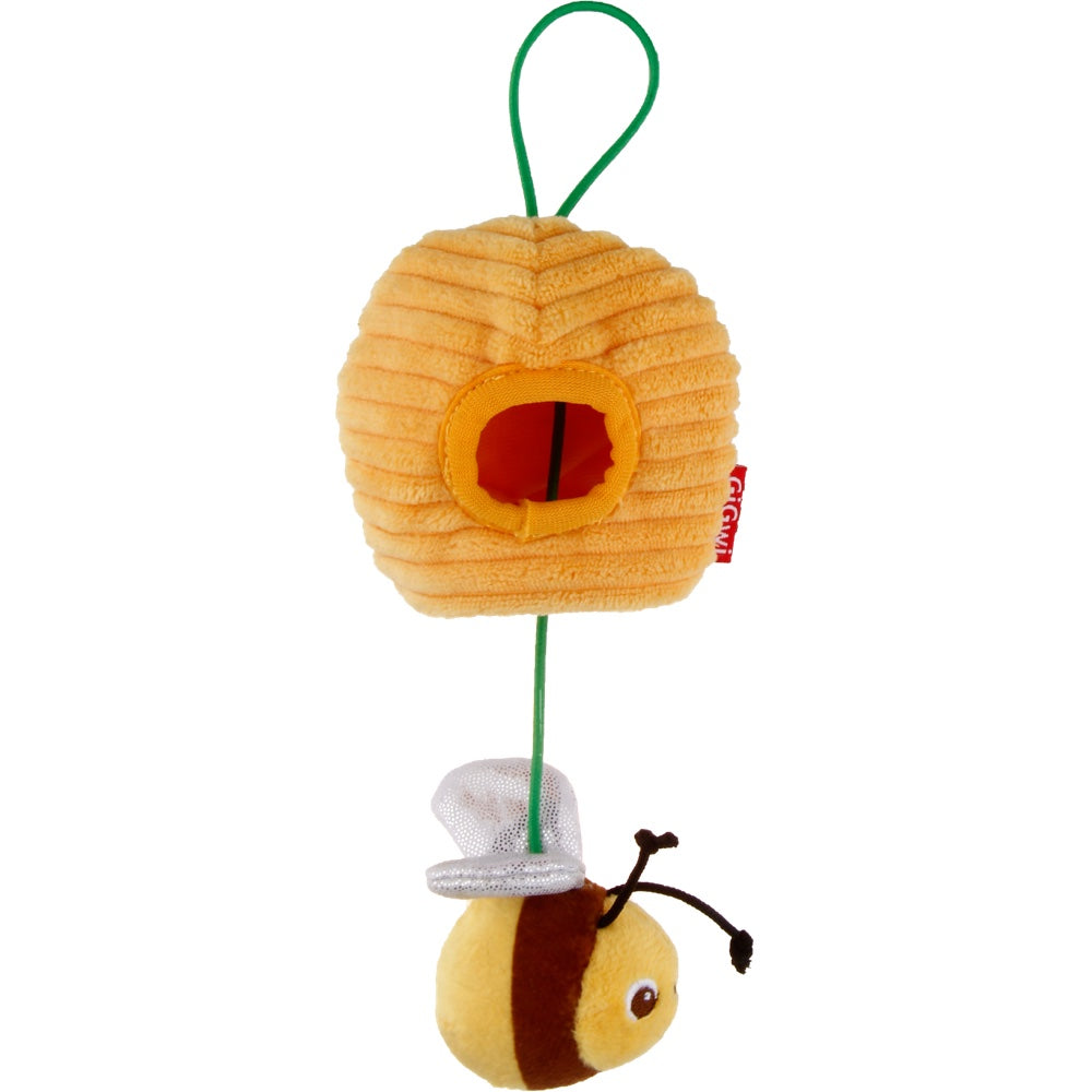 GiGwi Rookie Hunter Treat Dispensing Plush Cat Toy (Bee With Beehive ...