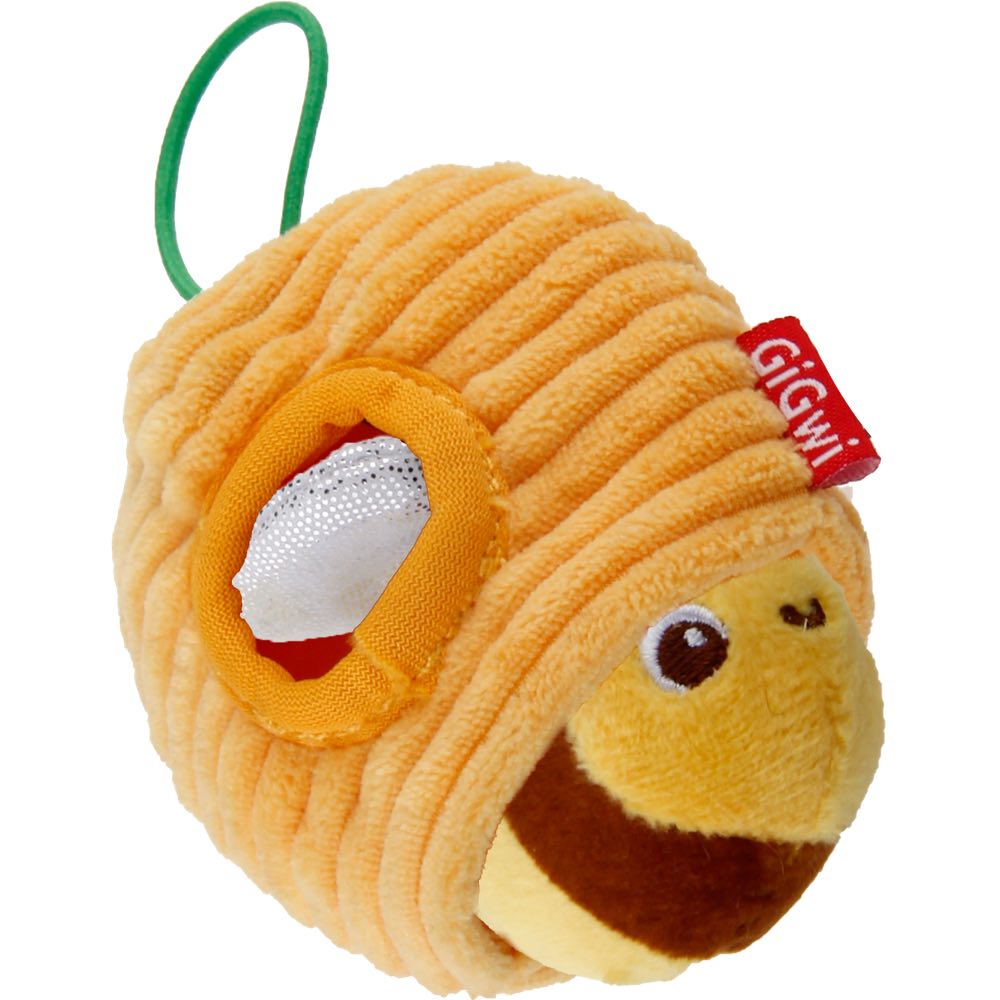 GiGwi Rookie Hunter Treat Dispensing Plush Cat Toy (Bee With Beehive ...