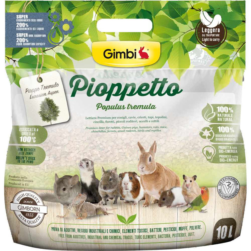 Gimbi Pioppetto Aspen Litter Bedding For Small Animals 10L | Kohepets