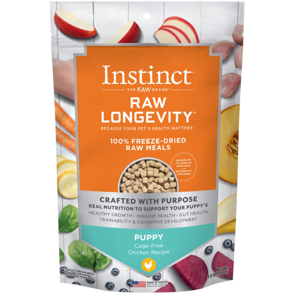 Instinct Raw Longevity Chicken Grain-Free Puppy Freeze-Dried Raw Dog ...
