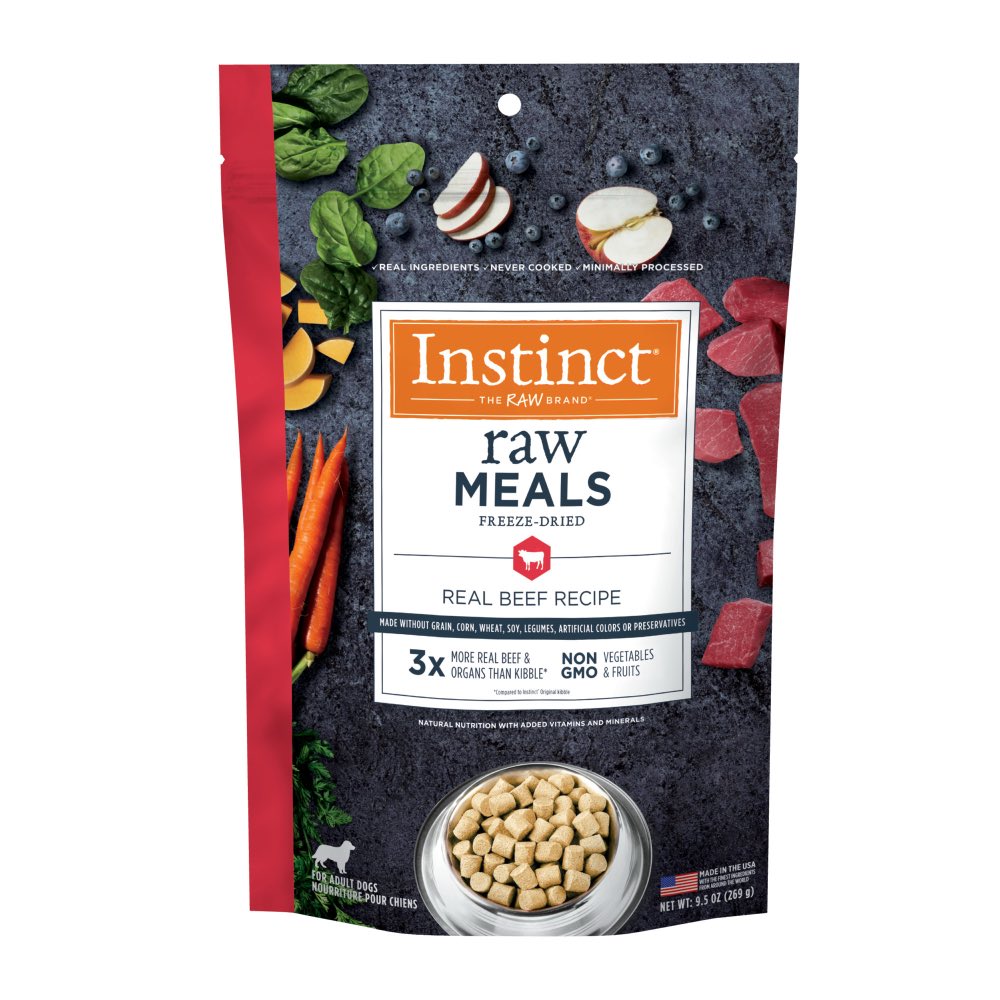 Instinct Raw Meal Freeze-Dried Real Beef Recipe Dog Food | Kohepets