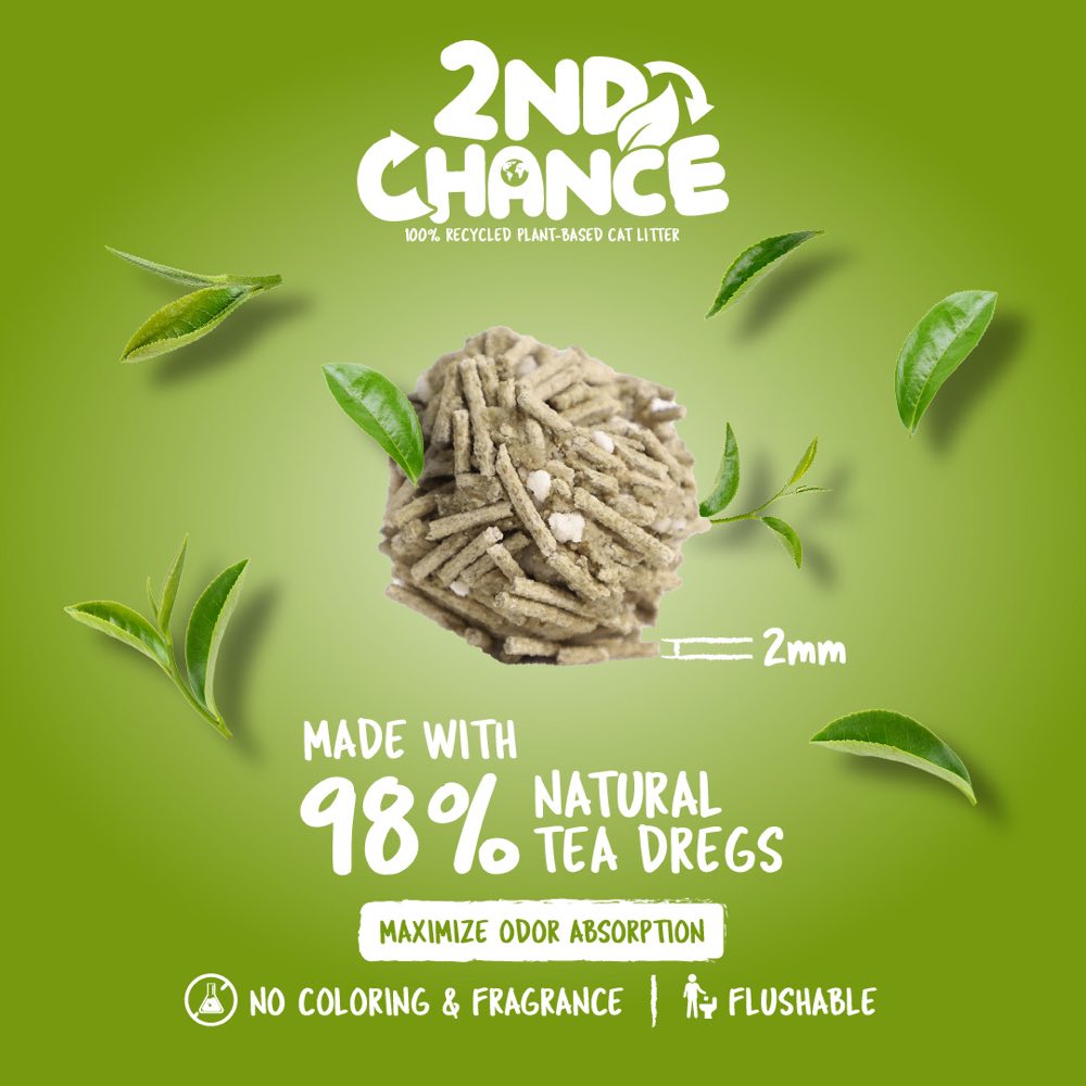 Kit Cat 2nd Chance Green Tea Leaves Clumping Cat Litter 2.5kg | Kohepets