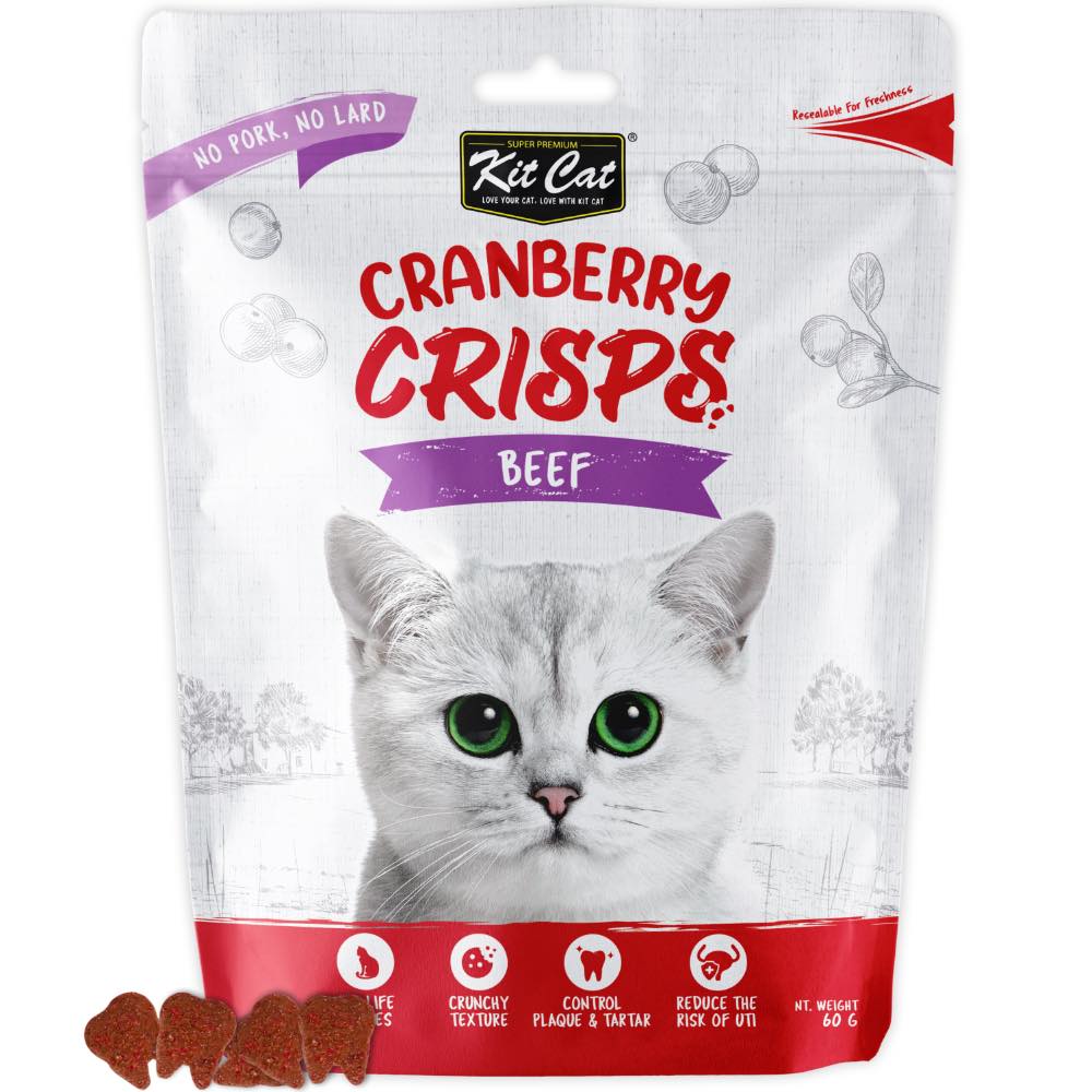 Kit Cat Cranberry Crisps Beef Cat Treats | Kohepets