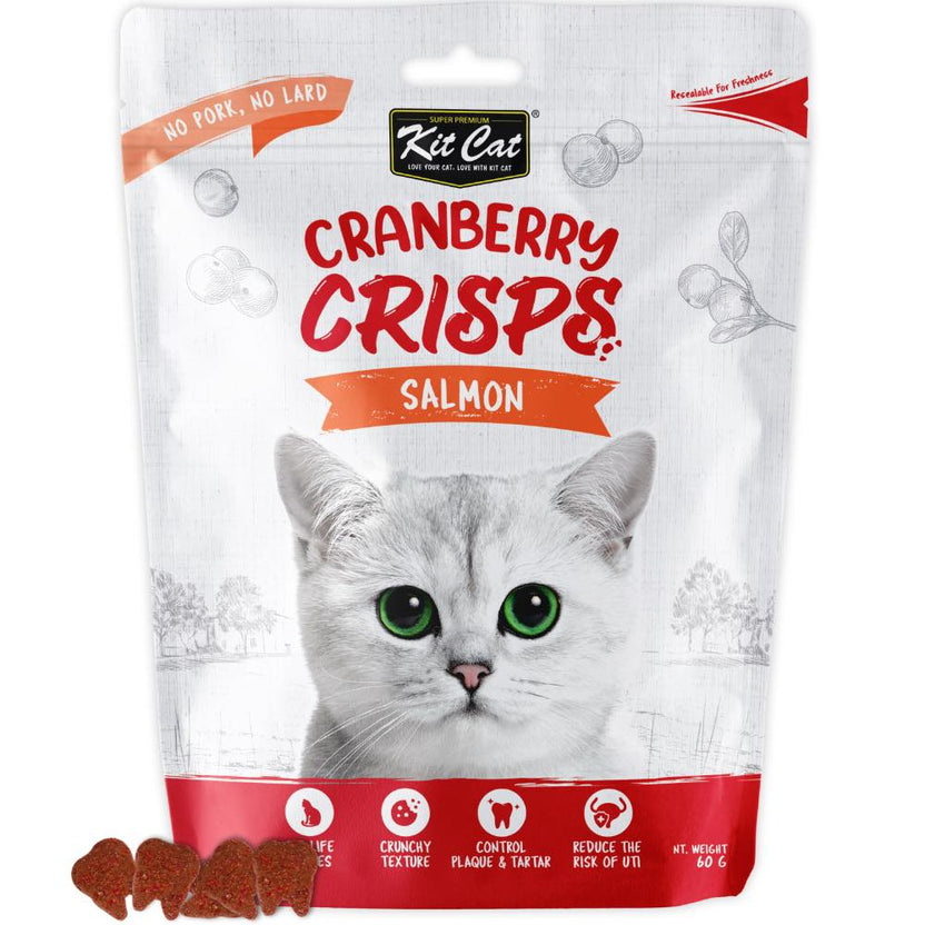 Kit Cat Cranberry Crisps Salmon Cat Treats | Kohepets