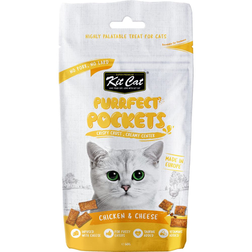Kit Cat Purrfect Pockets Chicken & Cheese Cat Treats | Kohepets