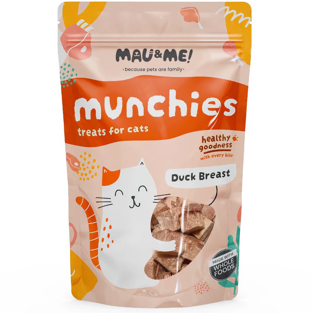 Mau&Me Munchies Duck Cubes Freeze-Dried Grain-Free Cat Treats 40g ...