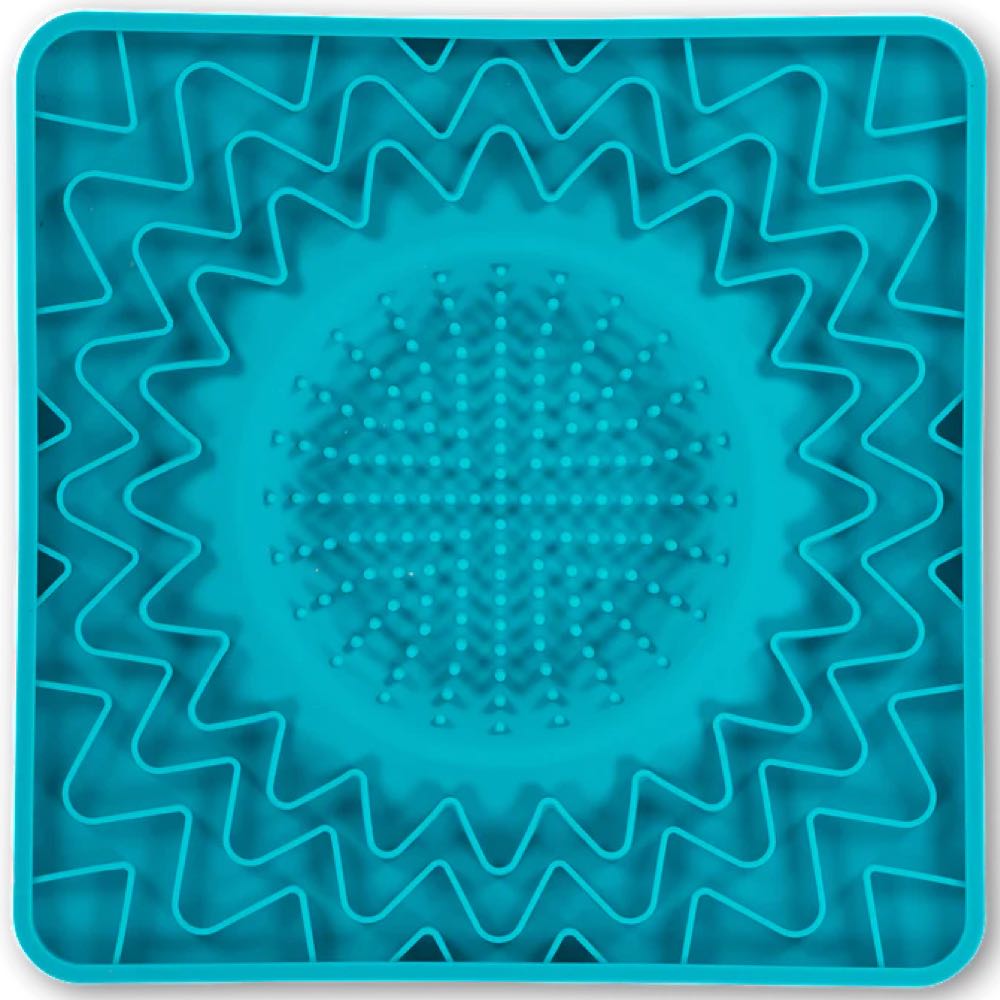 Messy Mutts Framed Silicone Interactive Dog Licking Bowl Mat (Blue ...