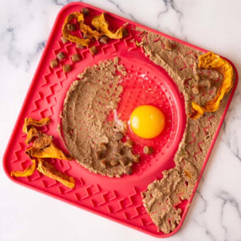 Messy Mutts Silicone Therapeutic Dog Licking Bowl Mat (Watermelon ...