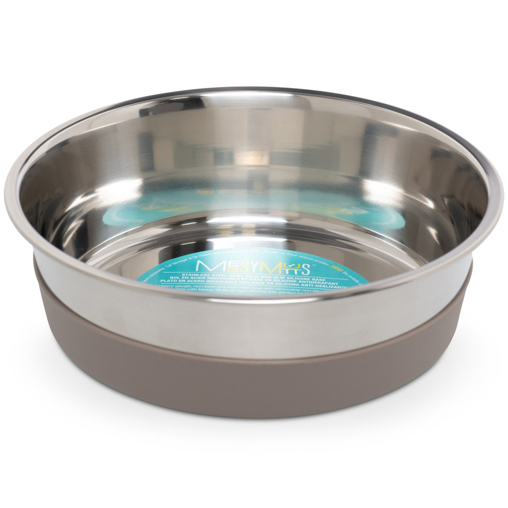 Messy Mutts Stainless Steel Heavy Gauge Dog Bowl With Non-Slip ...