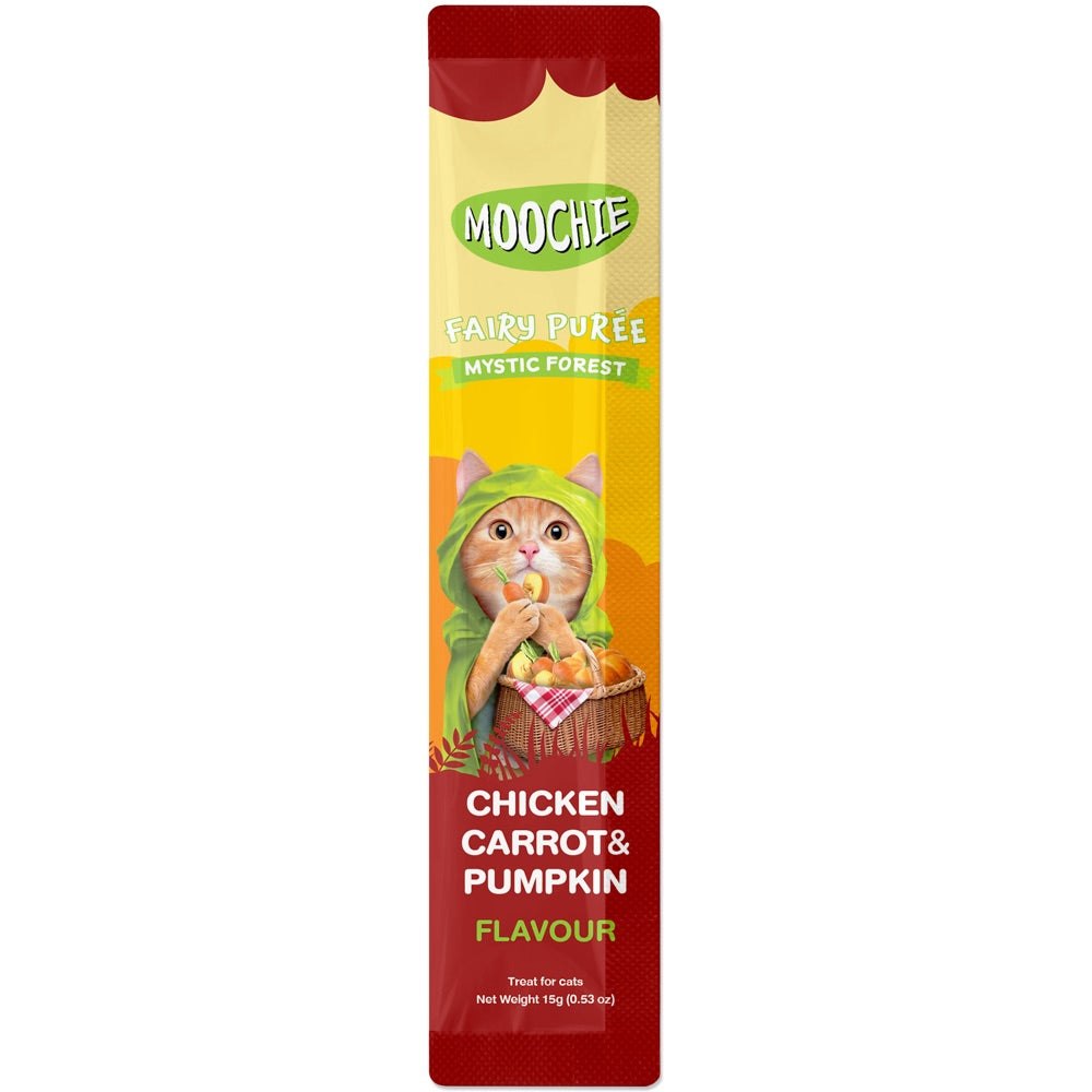 Moochie Fairy Puree Chicken, Carrot & Pumpkin Liquid Cat Treats | Kohepets