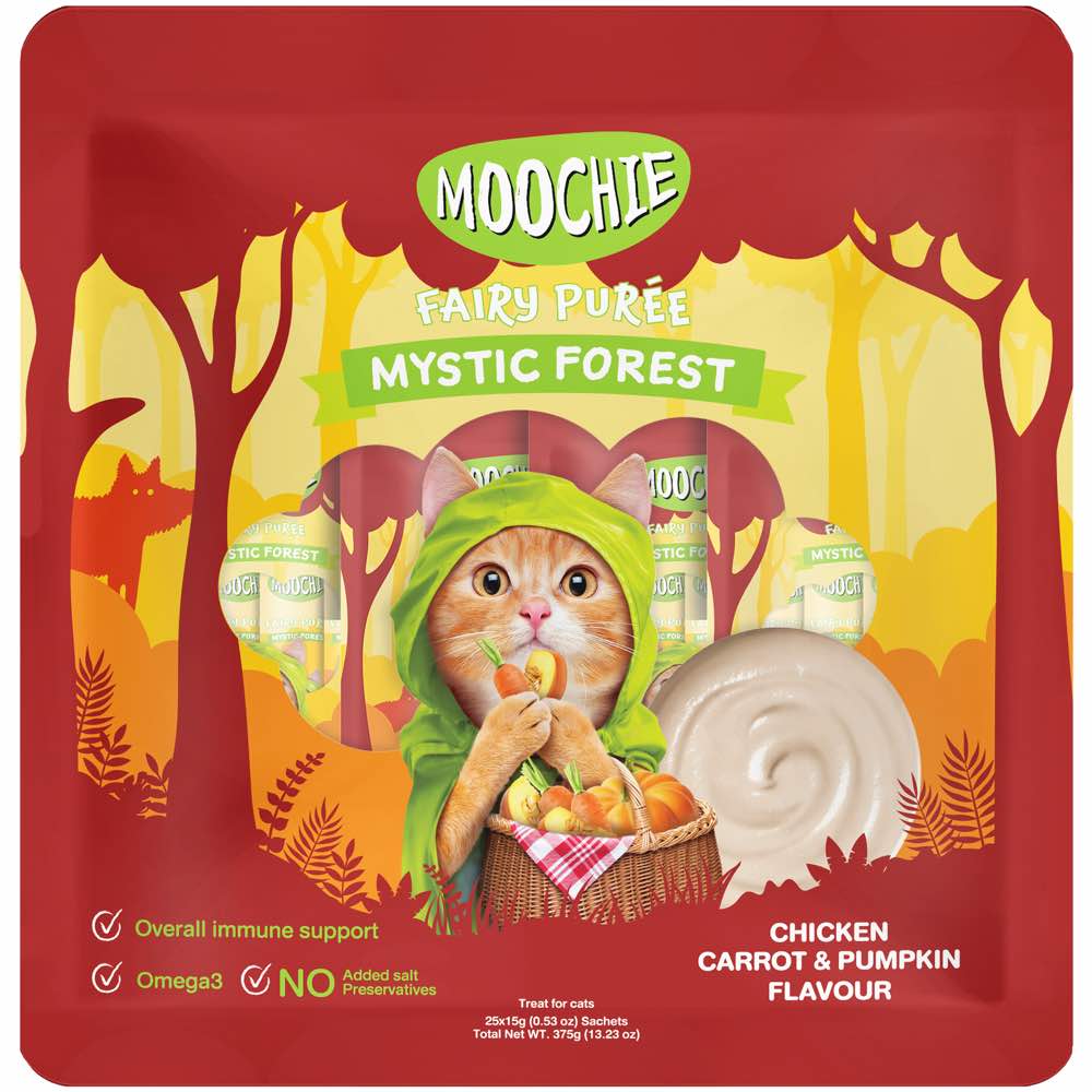 Moochie Fairy Puree Chicken, Carrot & Pumpkin Liquid Cat Treats | Kohepets
