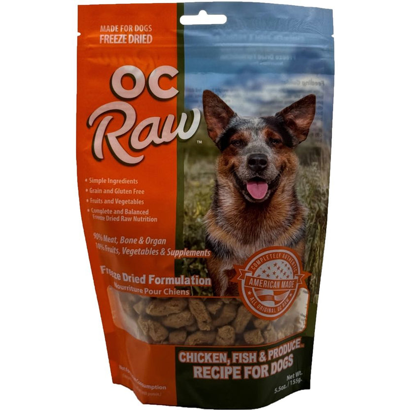 OC Raw Meaty Rox Chicken, Fish & Produce Grain-Free Freeze-Dried Raw ...