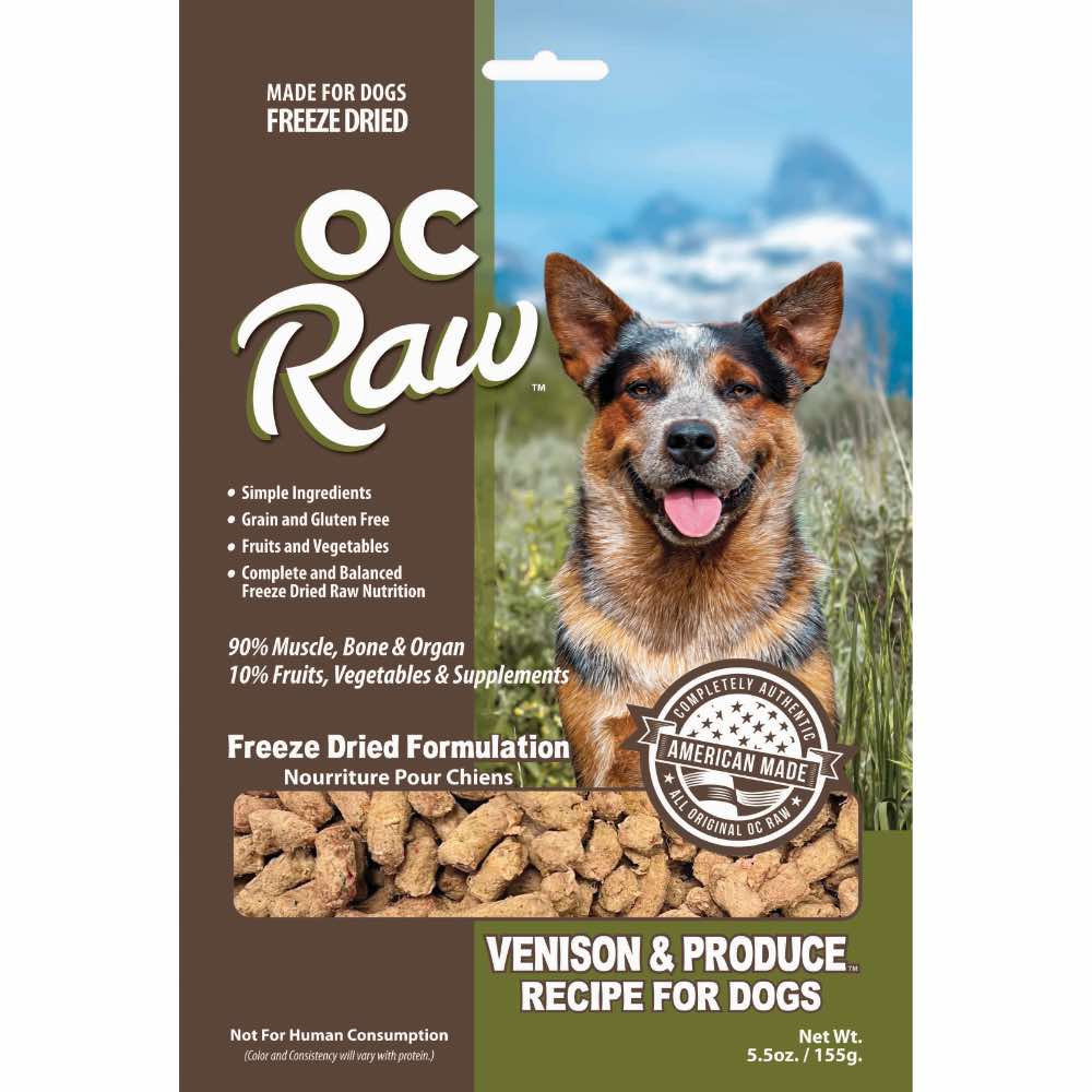 OC Raw Meaty Rox Venison & Produce Grain-Free Freeze-Dried Raw Dog Food | Kohepets